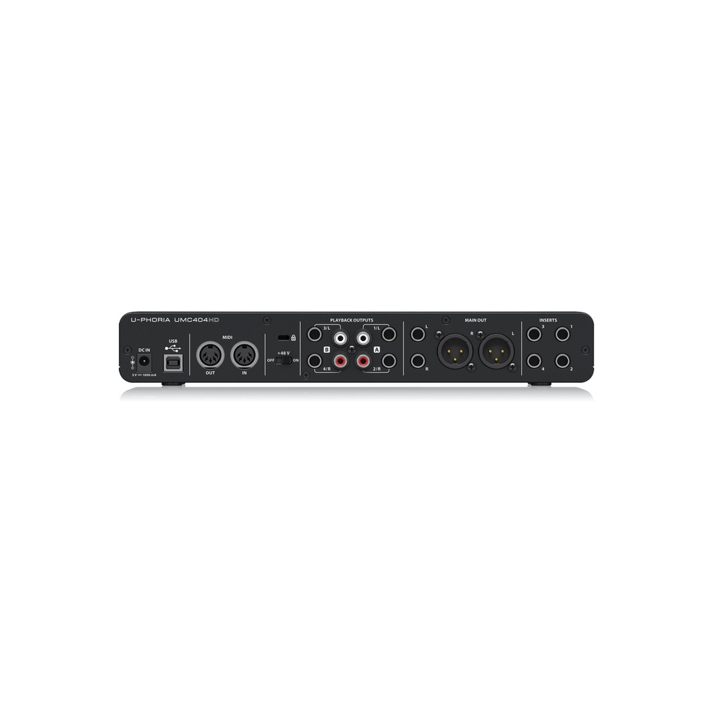 Behringer U-Phoria UMC-404HD Audiophile 4x4 24-Bit/192 kHz USB Audio ...