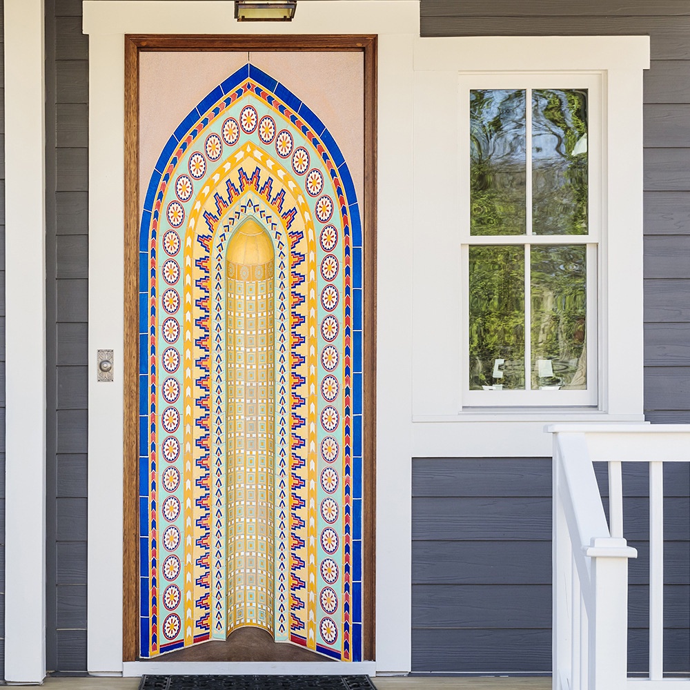DIY 3D PVC Sticker Hiasan Pintu Islamik MIHRAB Arab Turkey Islamic Art ...