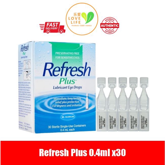 EXP:11/25 Refresh Plus 0.4ml x 30's | Shopee Malaysia