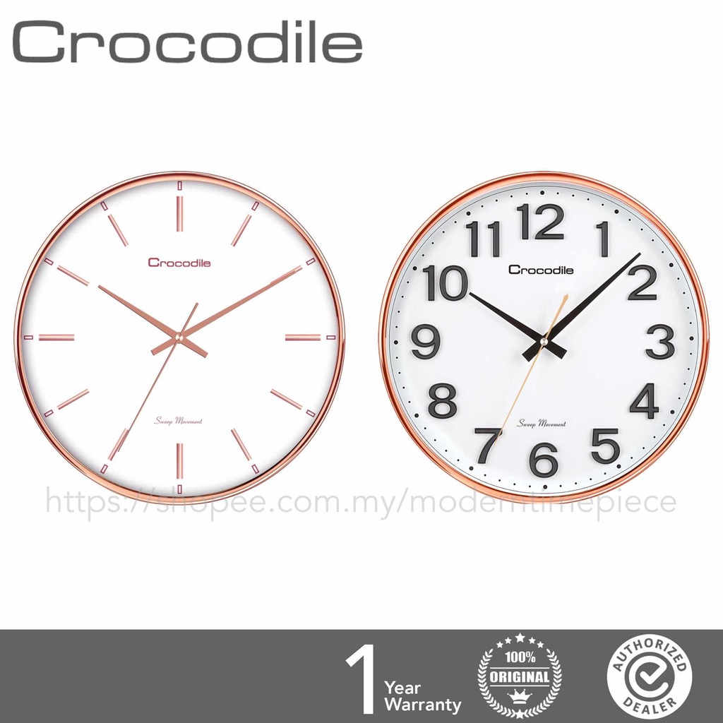 ORIGINAL CROCODILE Wall Clock CW8330 AALKS1. Modern Designer Clock. Jam ...