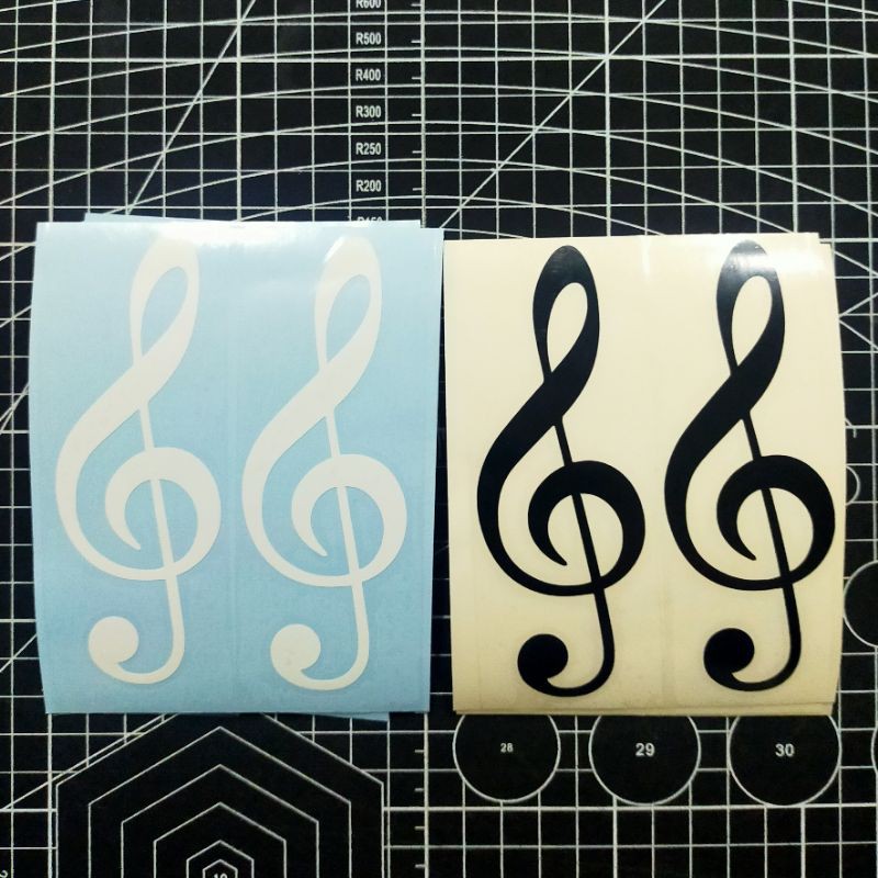 Cutting Sticker TREBLE CLEF music note stiker | Shopee Malaysia