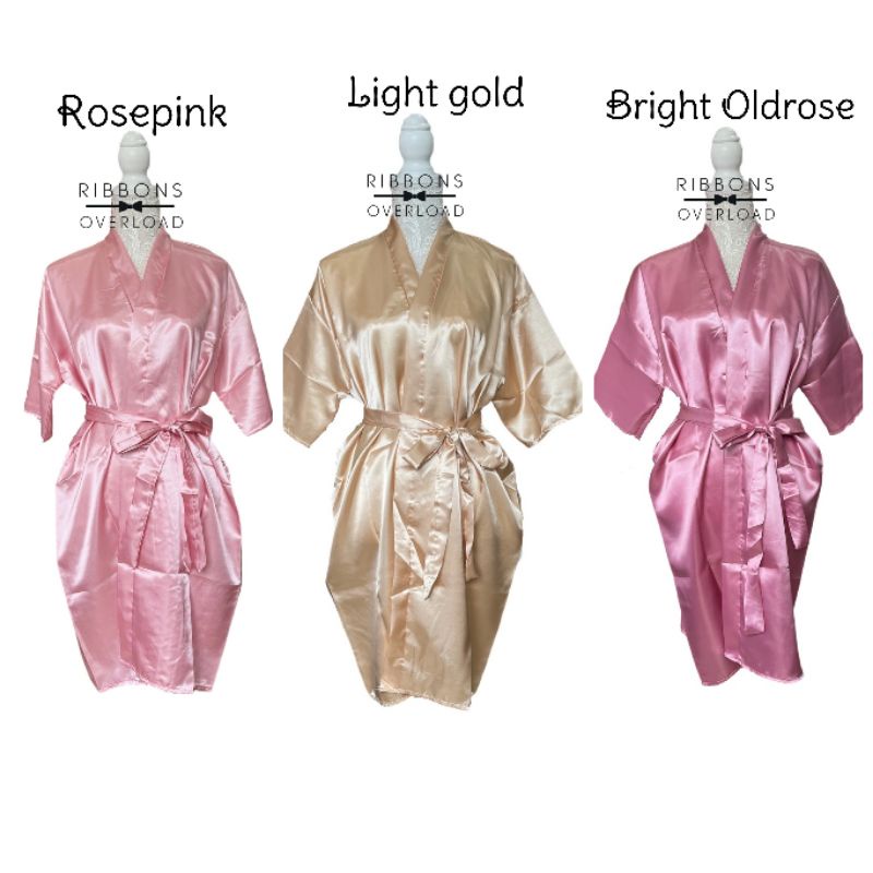 Plain Satin Robes (Sleepwear | Bridal Entourage) | Shopee Malaysia