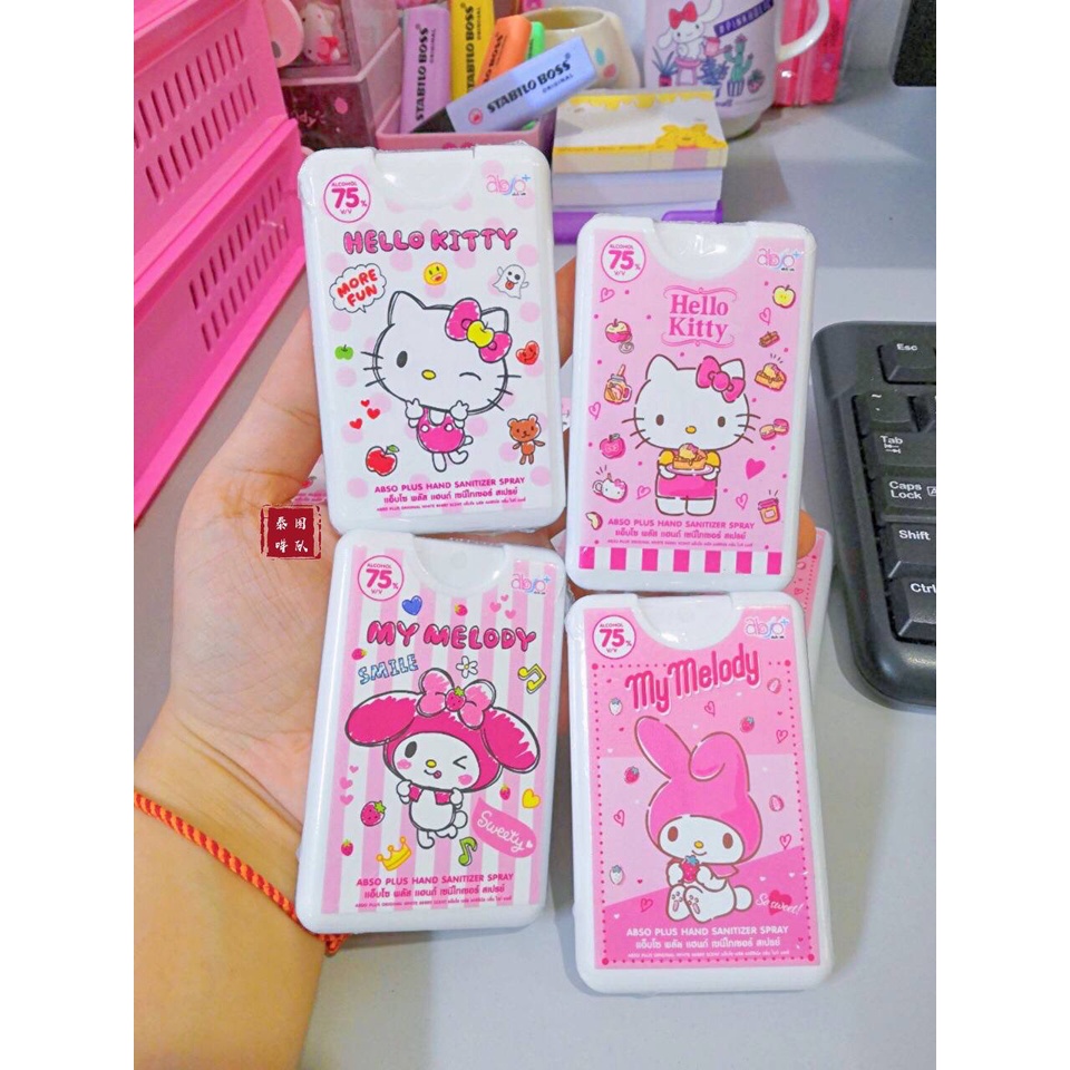 Sanrio Thailand Pocket Sanitizer Spray 75 % Alcohol Card Type Hand ...