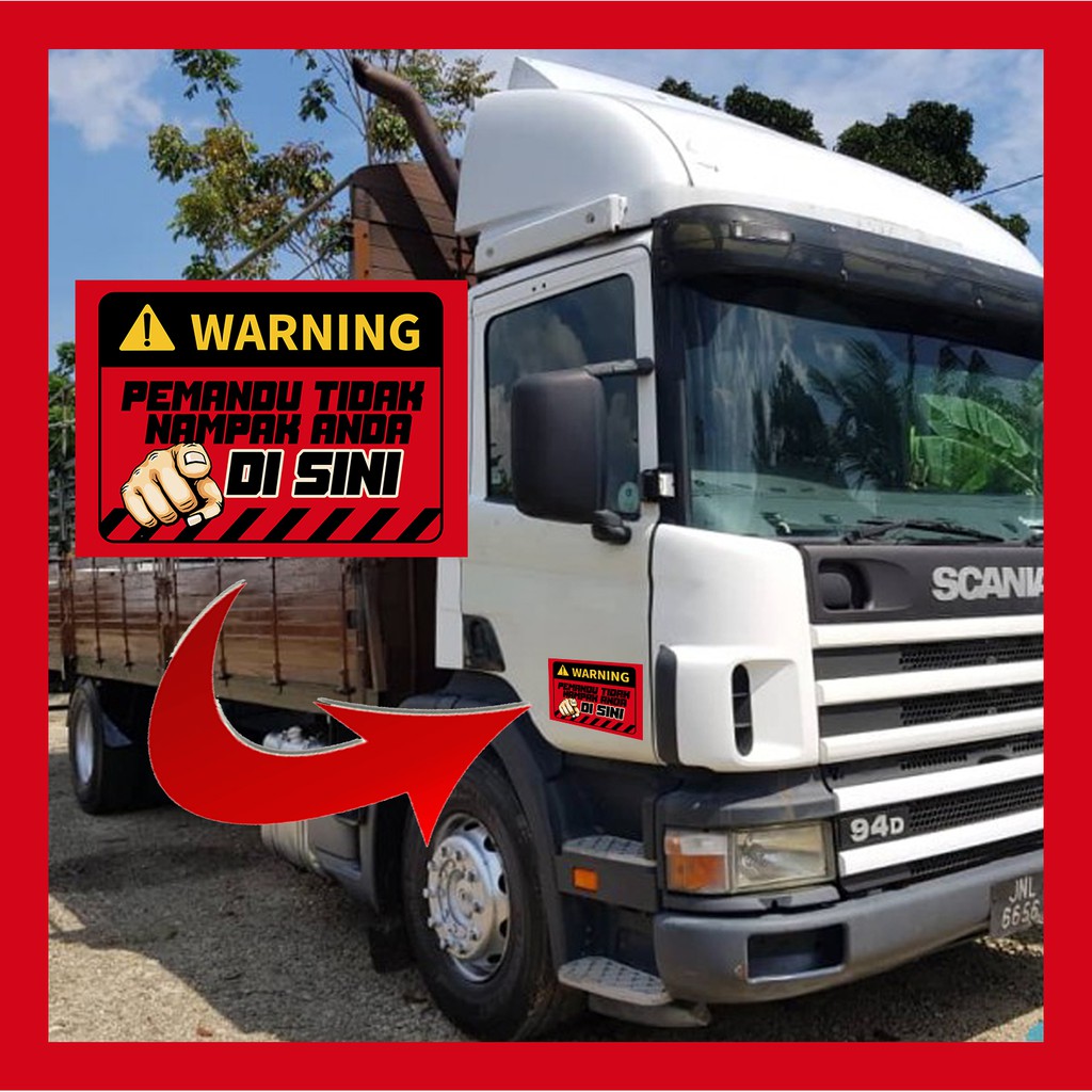 STICKER LORI, keselamatan Blind spot saiz A4 | Shopee Malaysia