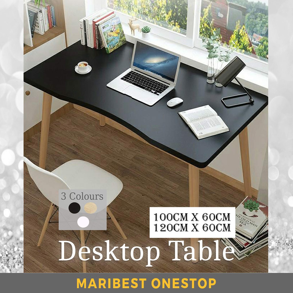 Modern Study Desk Large Computer Desktop Laptop Table for Working From ...