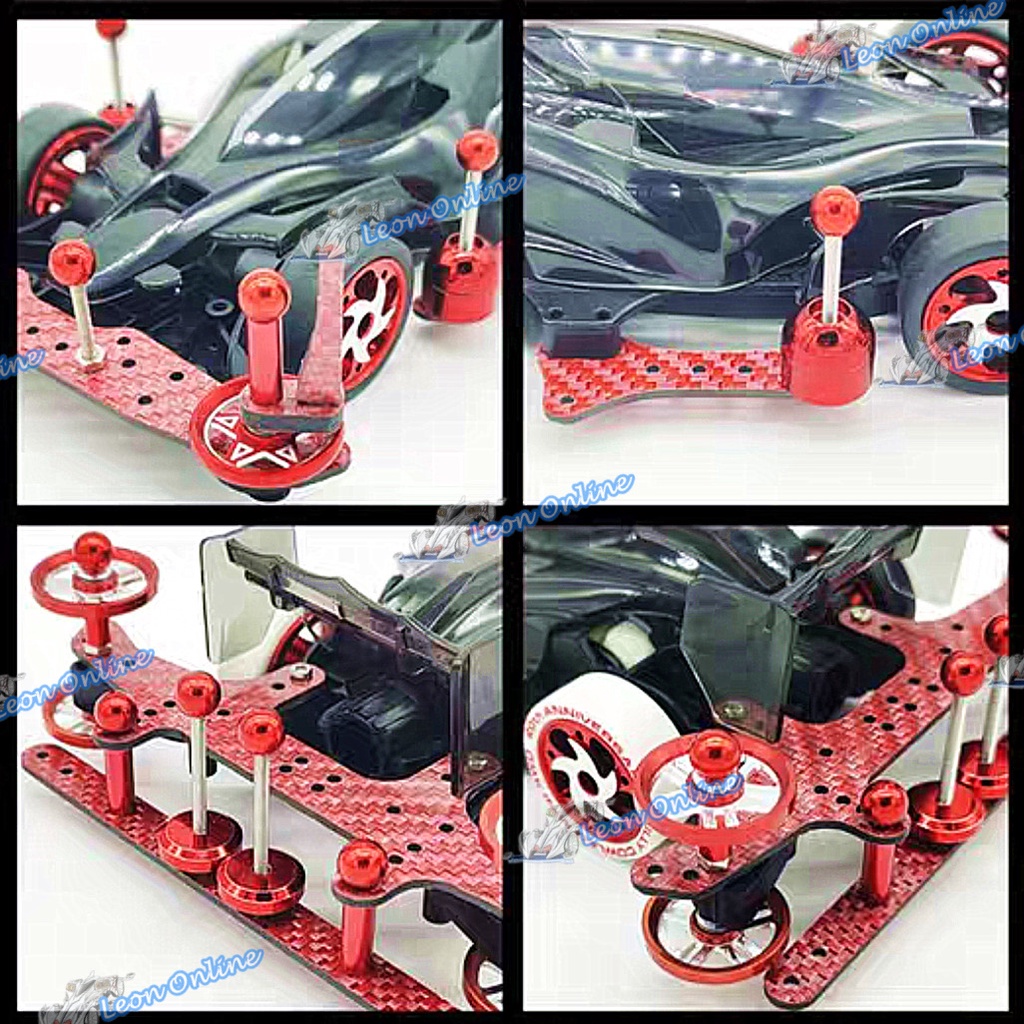 Tamiya Imi Red Carbon Fiber FRP Modification Part For Tamiya Mini 4WD ...