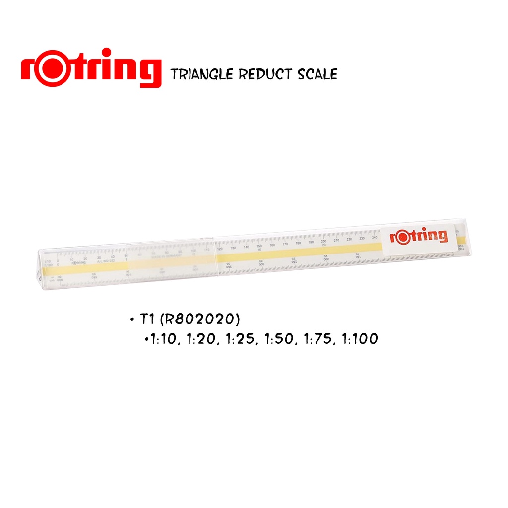 Rotring | Ruler | Triangle Reduct Scale (R802019/ R802020/ R802021 ...