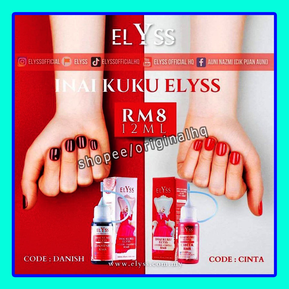 Inai Kuku Elyss Original HQ ( 2 Code Danish & Cinta ) Inai Nunha ...