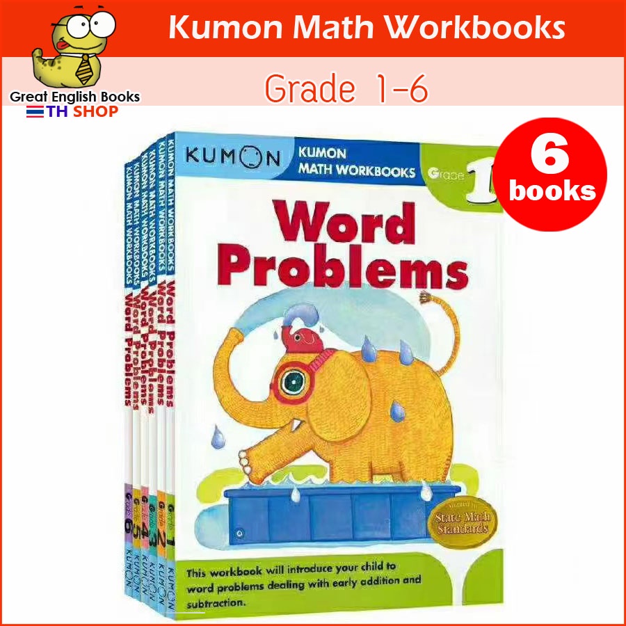 Word Problems Mathematics Workbooks Kumon Math Primary 1-6 With Answers ...