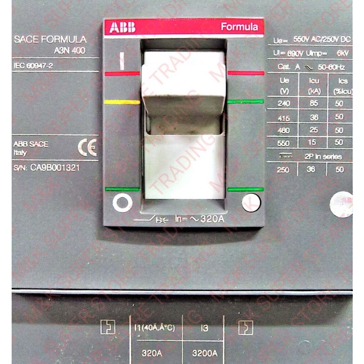ABB MCCB SACE FORMULA 36KA 100A~400A A1N125 A2N250 A3N400 (3P) 3 POLE Price per pc | Shopee Malaysia