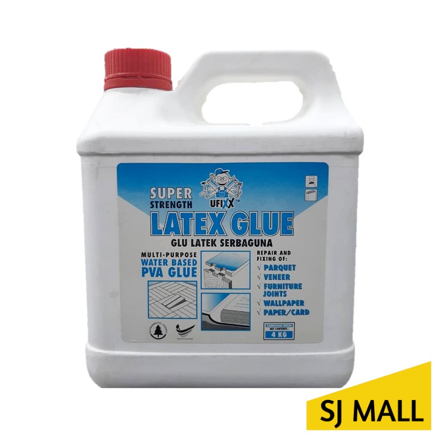 4kg Ufixx Latex Glue Parquet Multi Purpose WHITE GLUE (wall paper) (gum ...