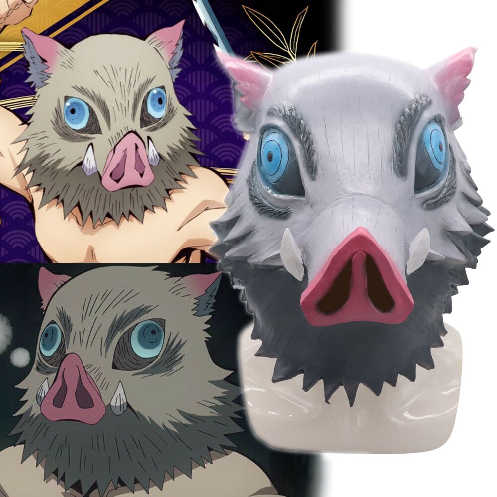 Demon Slayer Realistic Kimetsu No Yaiba Hashibira Inosuke Latex Mask ...