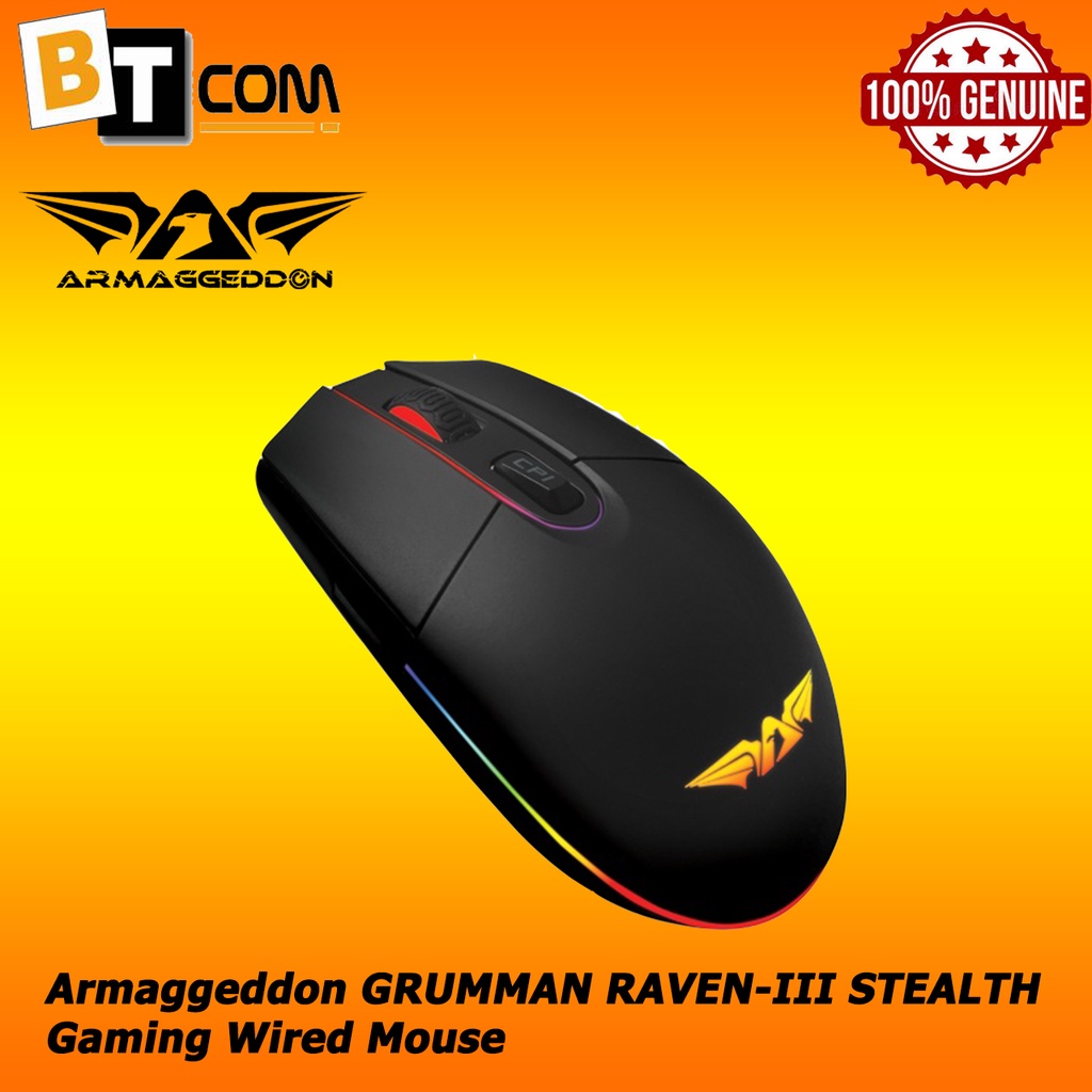 Armaggeddon GRUMMAN RAVEN-III STEALTH Gaming Wired Mouse | Shopee Malaysia