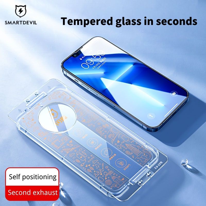 SmartDevil Flash Sticker HD Tempered Glass For iPhone 13 pro max/13 pro ...