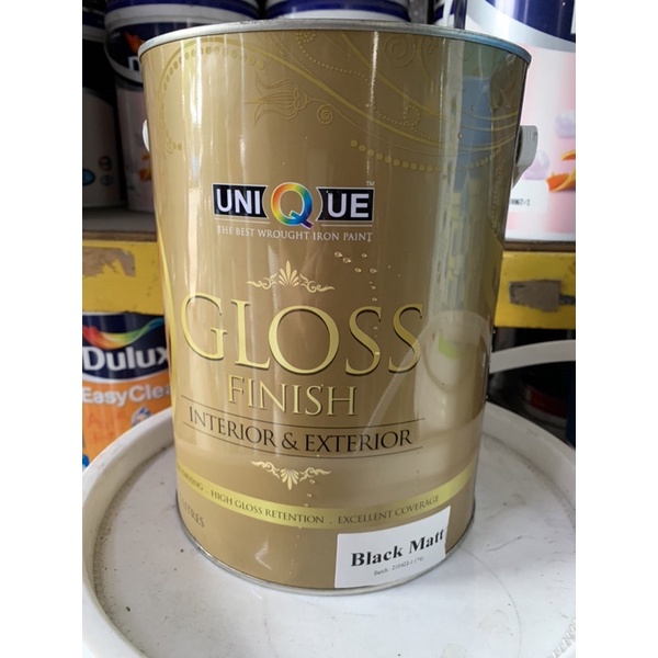 Unique paint - BLACK MATT 5 Litre (hitam mati) paint | Shopee Malaysia