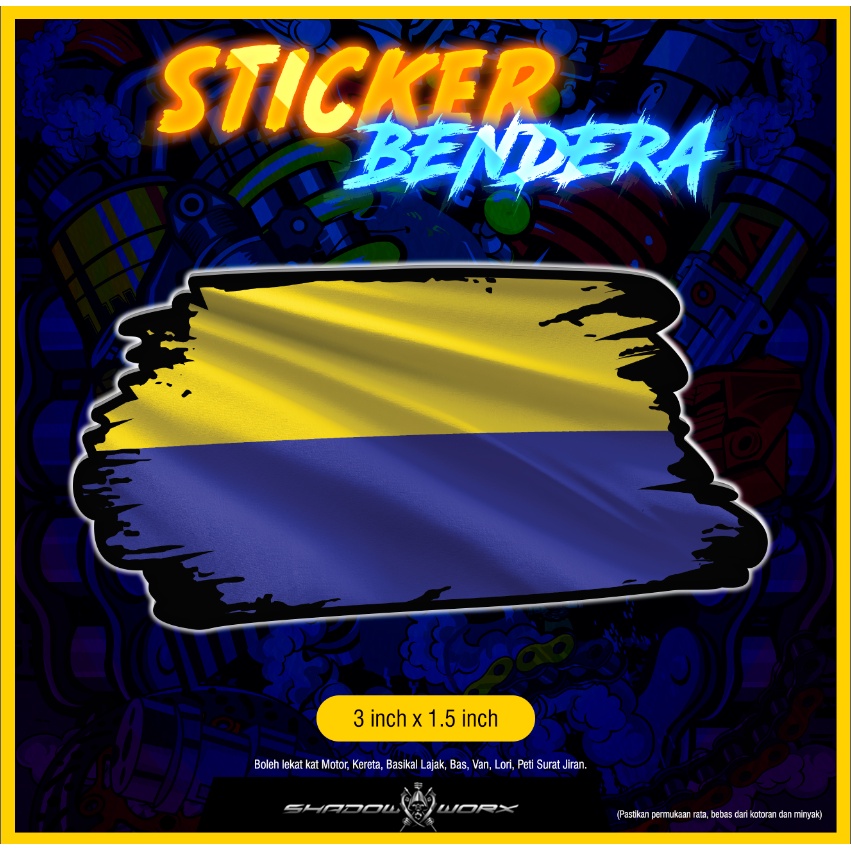 STICKER BENDERA / FLAG MALAYSIA STATE / NEGERI PAHANG PERAK TERENGGANU ...