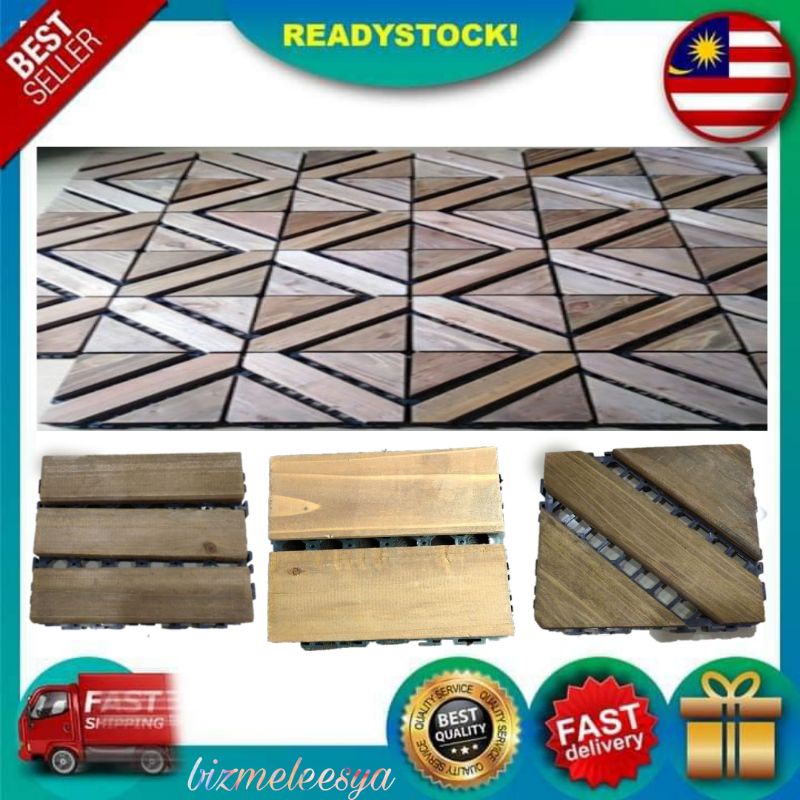 Wooden Floor Deck Pelapik Kayu Garden Balcony | Shopee Malaysia