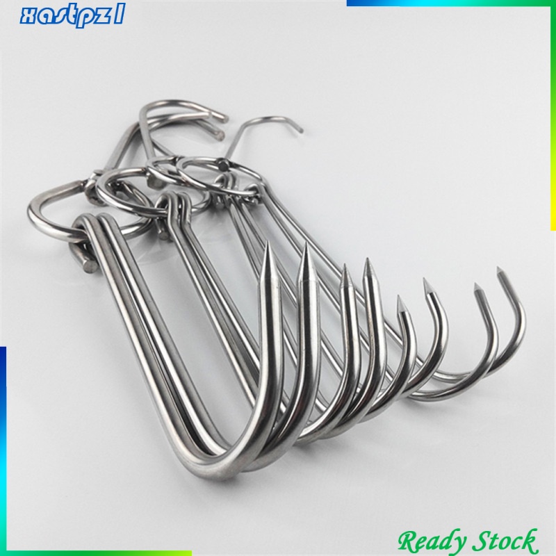 Meat Hook Round Stainless Smoked Hanging Hook 0.35x25cm | Shopee Malaysia