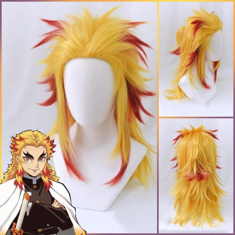 Demon Slayer - Kyojuro Rengoku Cosplay Wig | Shopee Malaysia