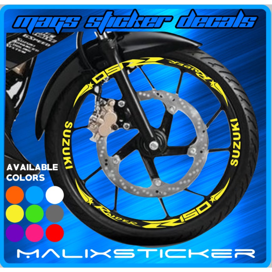 Raider reflectorize mags sticker w/Star dsgn good for 2 wheels | Shopee ...