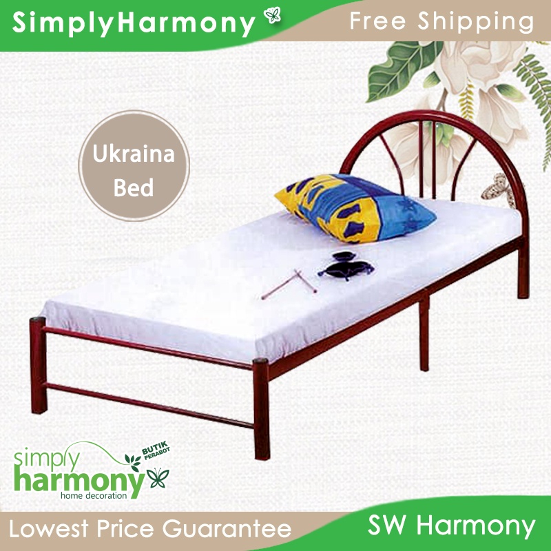 SHSB Ukraina Single Size / Solid Wood Bed / Metal Bed / Single Bed ...