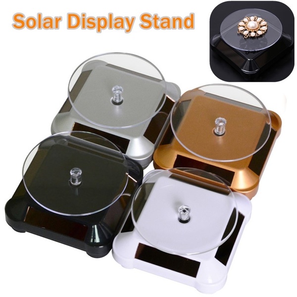 New Solar Showcase 360 Degree Rotating Turntable Jewelry /Toys /Watches ...