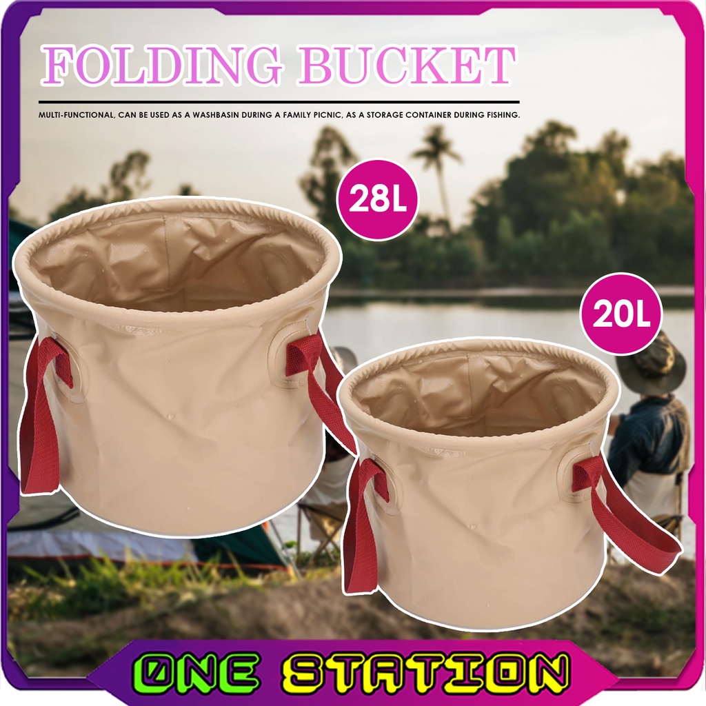 Portable Outdoor Foldable Water Bucket Camping Hiking Storage Container ...