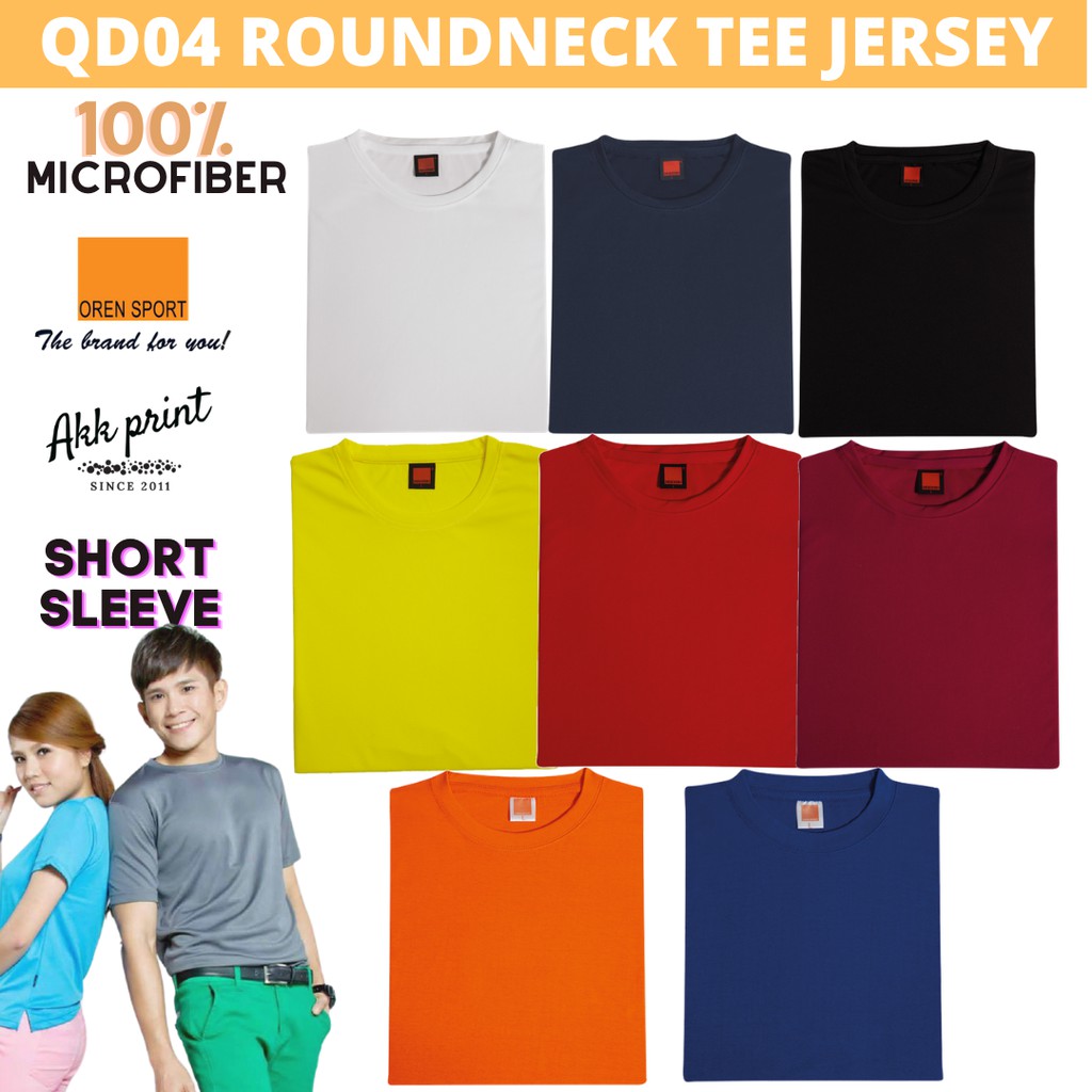 OREN SPORT Qd04 Tshirt jersey microfiber quickdry unisex for man and ...