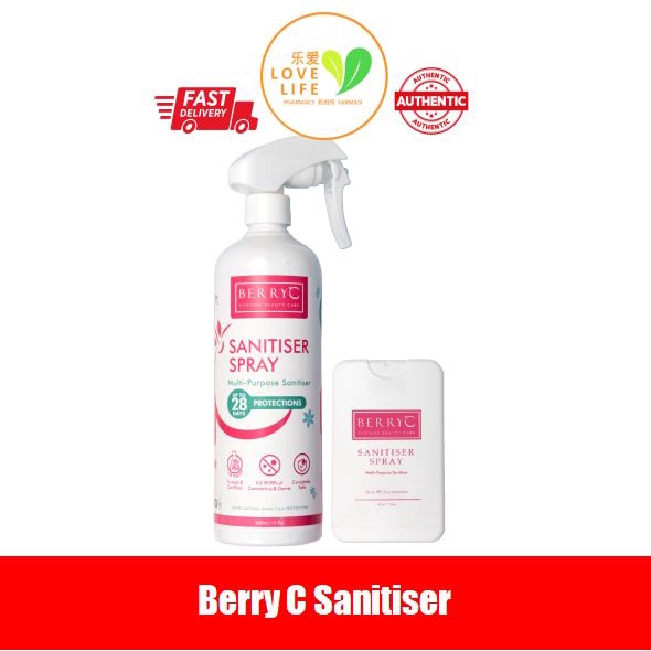 Berry C Alcohol Free Sanitizer Spray 40ml/500ml | Shopee Malaysia
