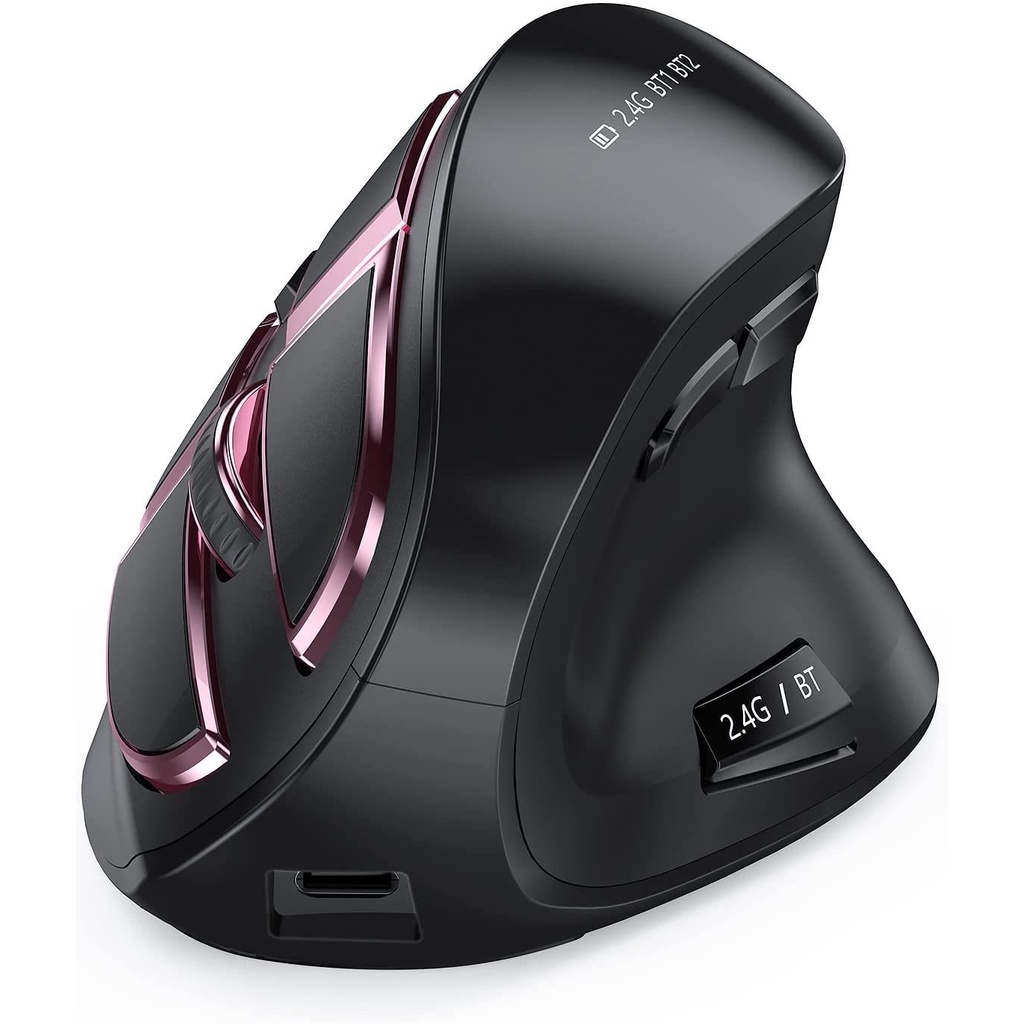 Jomaa Bluetooth Vertical Mouse Rechargeable Optical Mice for Multi ...