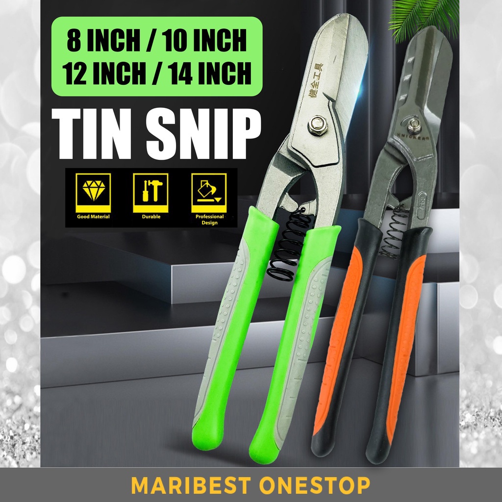 8" / 10" / 12" / 14" Inch German Type Tin Snip Zinc Sheet Cutter Metal ...