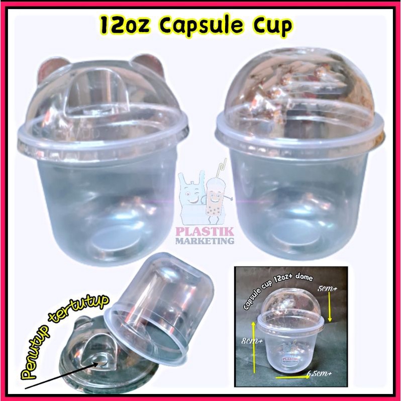 Capsule Cup / Cup Cake Cup 100pcs / Cawan Air 12oz /12oz U Shape Cup ...