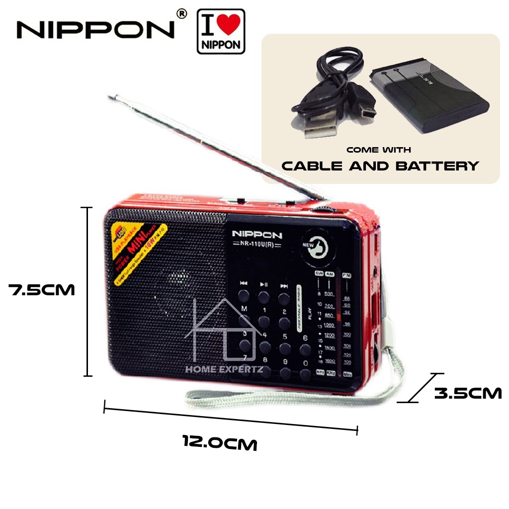 NIPPON 3 BAND MOBILE RADIO WITH USB/TF CARD INPUT (NR-110U) | Shopee ...