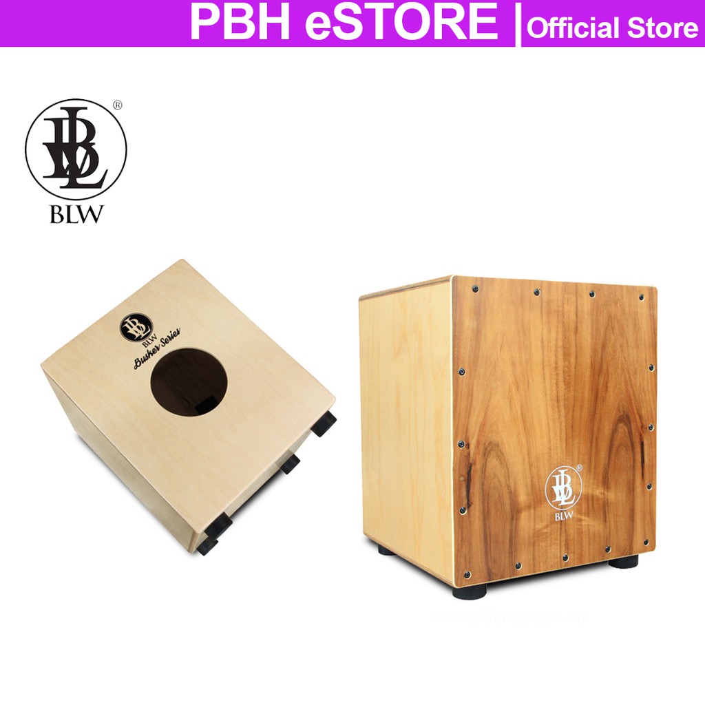 BLW Easy Carry Cajon Busking Rhythm Hand Drum Box Deluxe Buskers Cajon ...