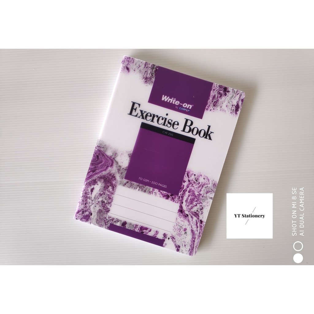CAMPAP Write-On F5 Plastic PP Cover Exercise Book 70gsm 200 pages ...