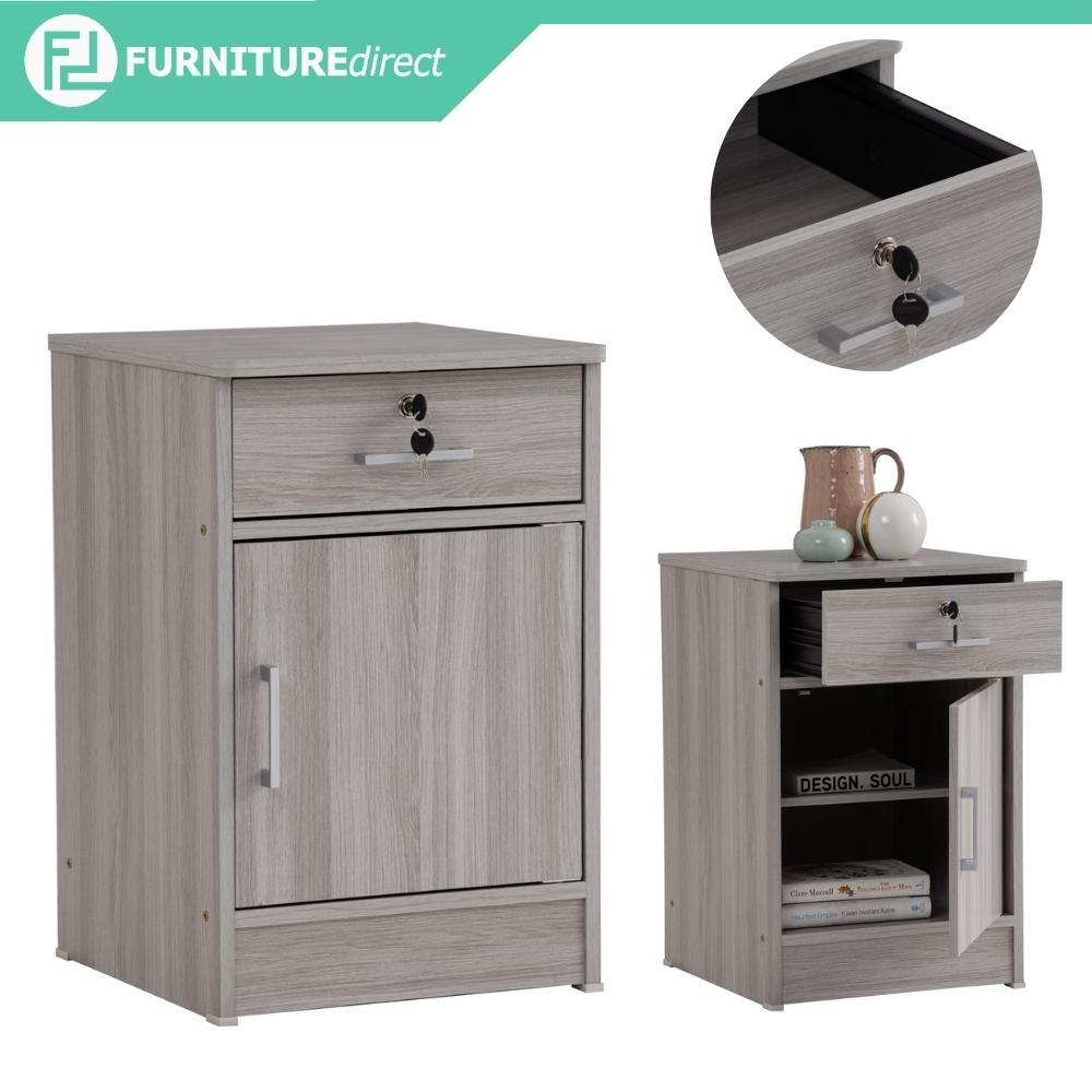 Furniture Direct MORTEN DUBLIN bedside table with key lock/ bedside ...