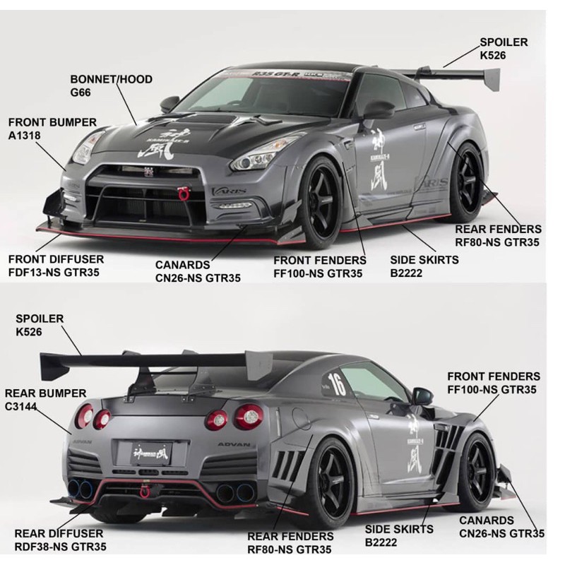Nissan skyline gtr35 gtr r 35 r35 varis kamikaze R super sonic wide ...