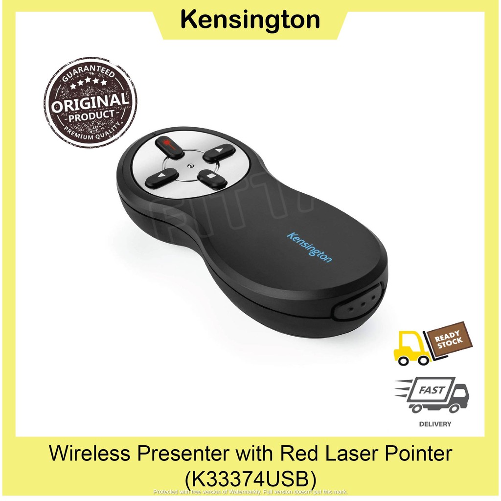 Kensington Wireless Presenter with Red Laser Pointer (K33374USB ...