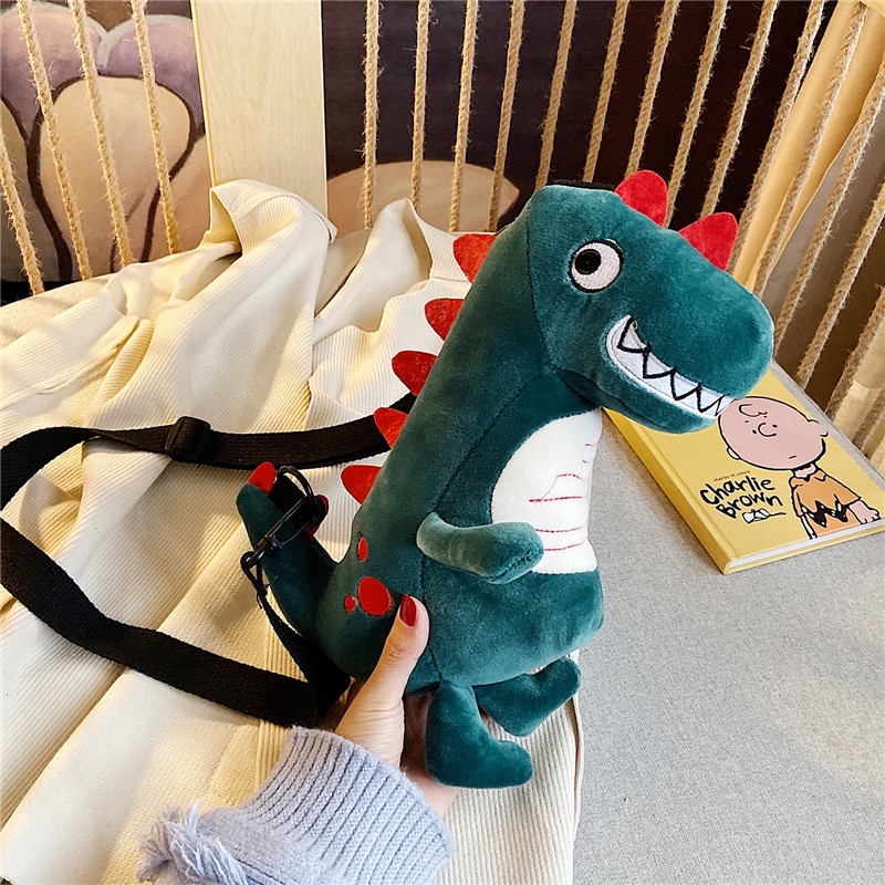 Women In Tide Plush Doll Cute Cartoon Doll Dinosaur Shoulder Messenger ...