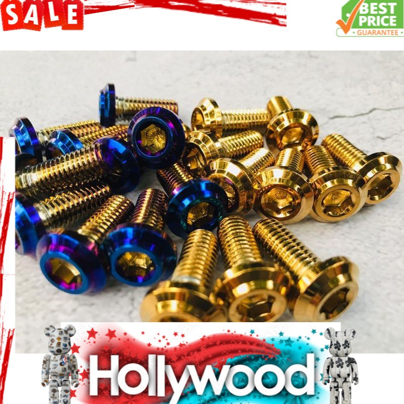 UNIVERSAL HEAVY DUTY TITANIUM DISC PLATE SCREW SKRU M8 20MM M8*20 M8X20 ...