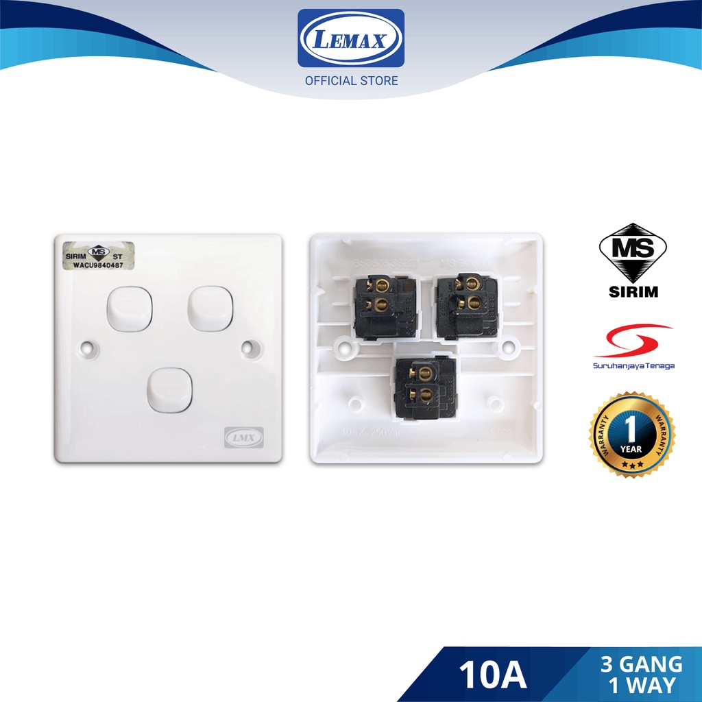 [SIRIM] LMX 10A 13A 15A 20A Wall Switch Socket Door Bell Switch Aircond ...