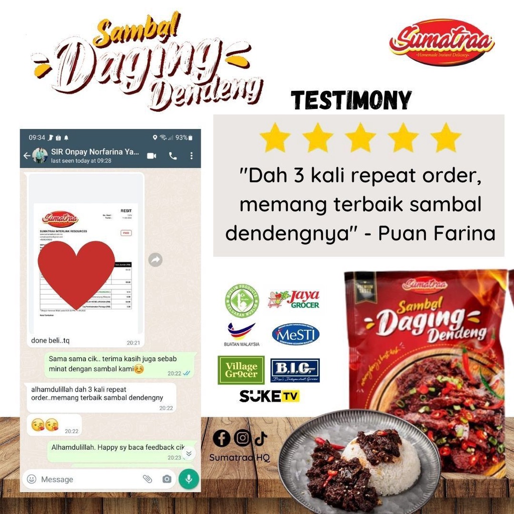 [Syawal Special Promo] ISTIMEWA 5 PAKET : Sambal Daging Dendeng ...