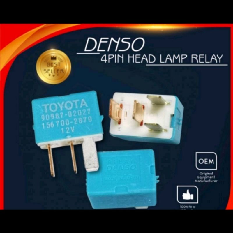 DENSO 4PIN Lamp Relay, Power Relay 12v (Made In Japan) | Shopee Malaysia