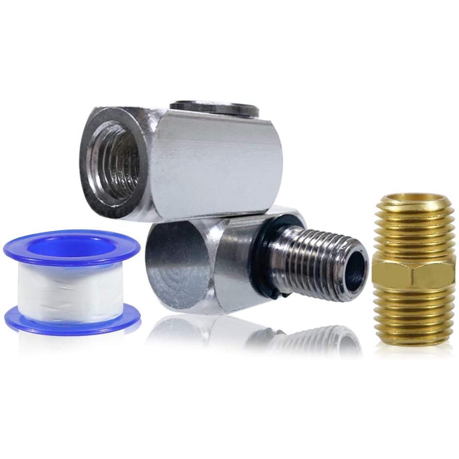 LE LEMATEC Swivel Air Fitting Kit with 1/4" NPT Male Adapter & Teflon ...