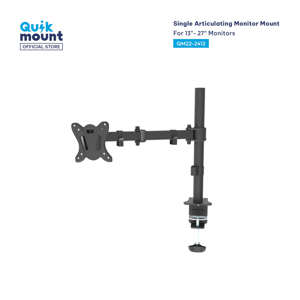 Quikmount Single Articulating Monitor Mount for 13-27 Inches Monitors (QM22-2412) | Shopee Malaysia