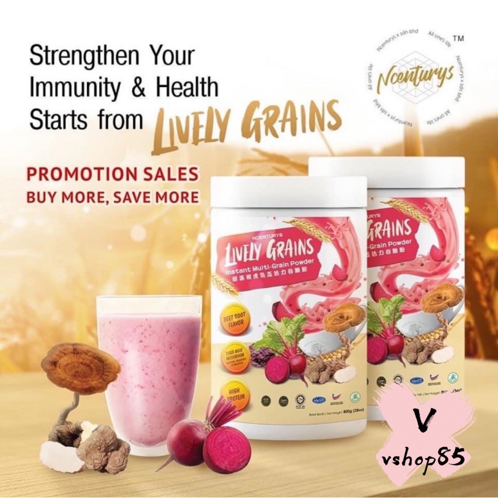 (HALAL) NCENTURYS LIVELY GRAINS Instant Multi-Grain Powder 800g ...