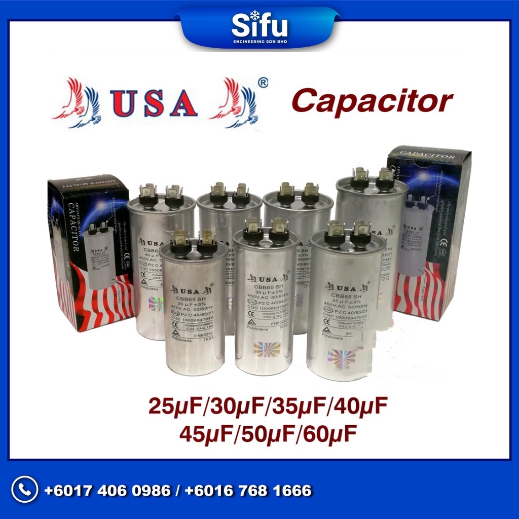 USA Air Conditioner RUNNING CAPACITOR CBB65 (USA) 25uF/30uF/35uF/40uF ...