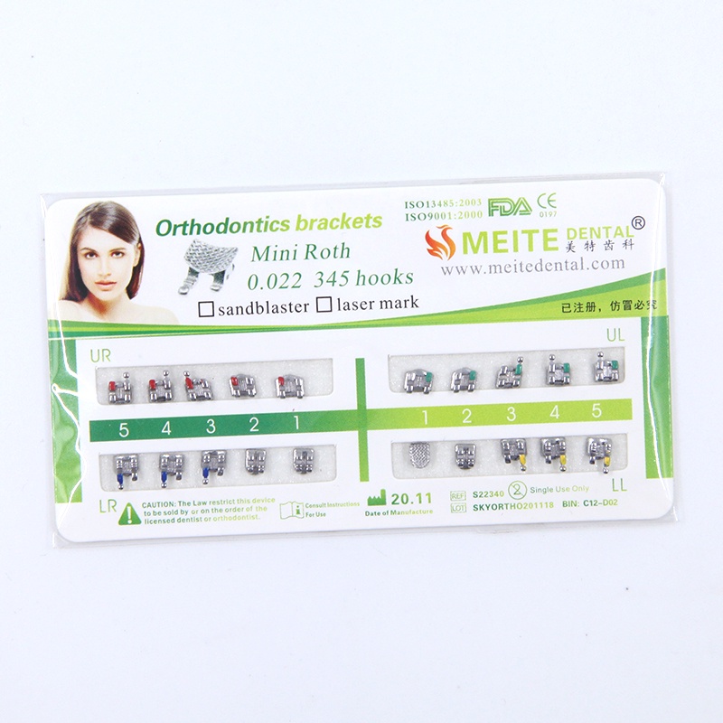 1 pack Orthodontic Brackets Dental Brackets Mesh base Brackets Mini ...