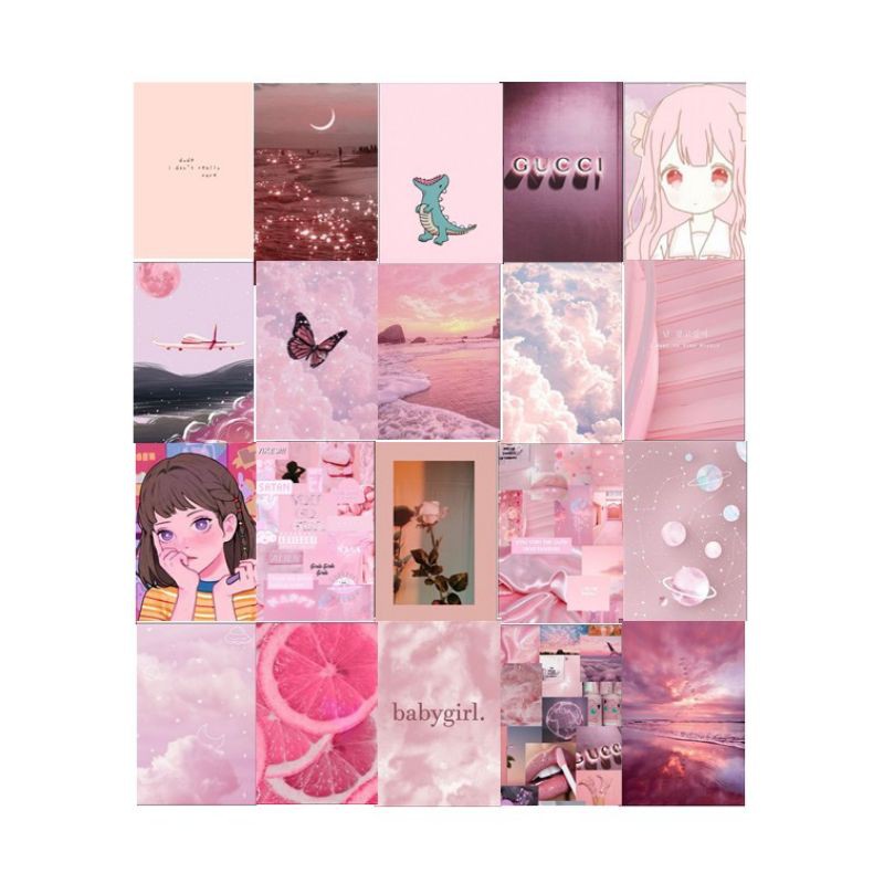 Pink AESTHETIC POSTER WALLPAPER | Shopee Malaysia