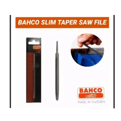 Original BAHCO Slim Taper Triangle Saw File | Kikir Gergaji Segi Tiga ...